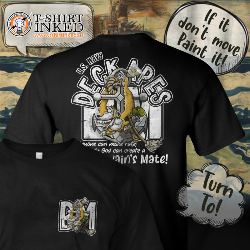 BM Boatswain's Mate Deckape T-Shirt Boatswain's Mate BM Deckapes T ...